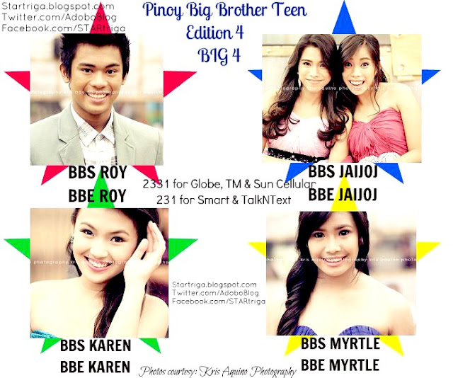 ★STARTRIGA: Meet your Pinoy Big Brother Teen Edition 4 BIG 4: ROY, JAI ...