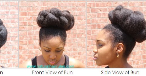 Professional Top Bun Natural Hairstyle Tutorial - my fair hair