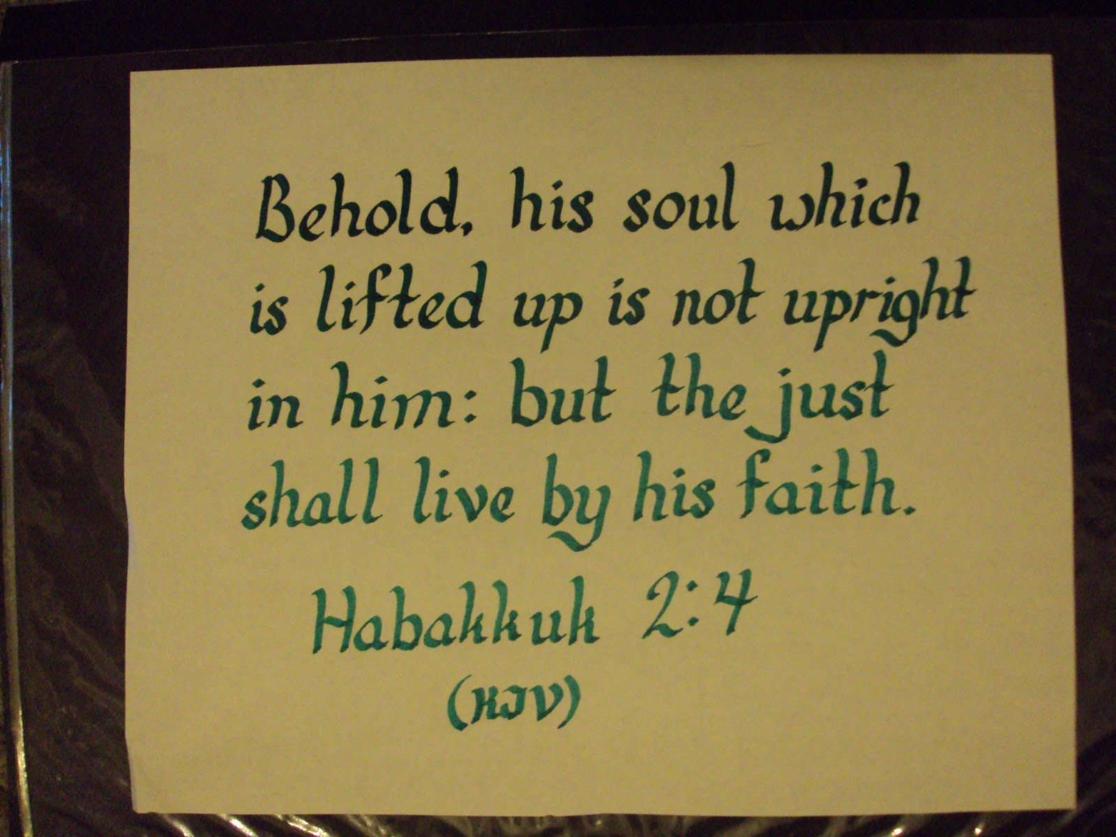 Scripture Calligraphy Quotations Habakkuk 2:4