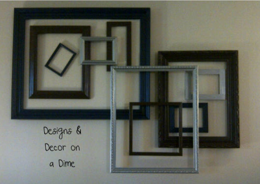 Designs & Decor on a Dime: Layered Frame Wall Art - It's Finally Complete!
