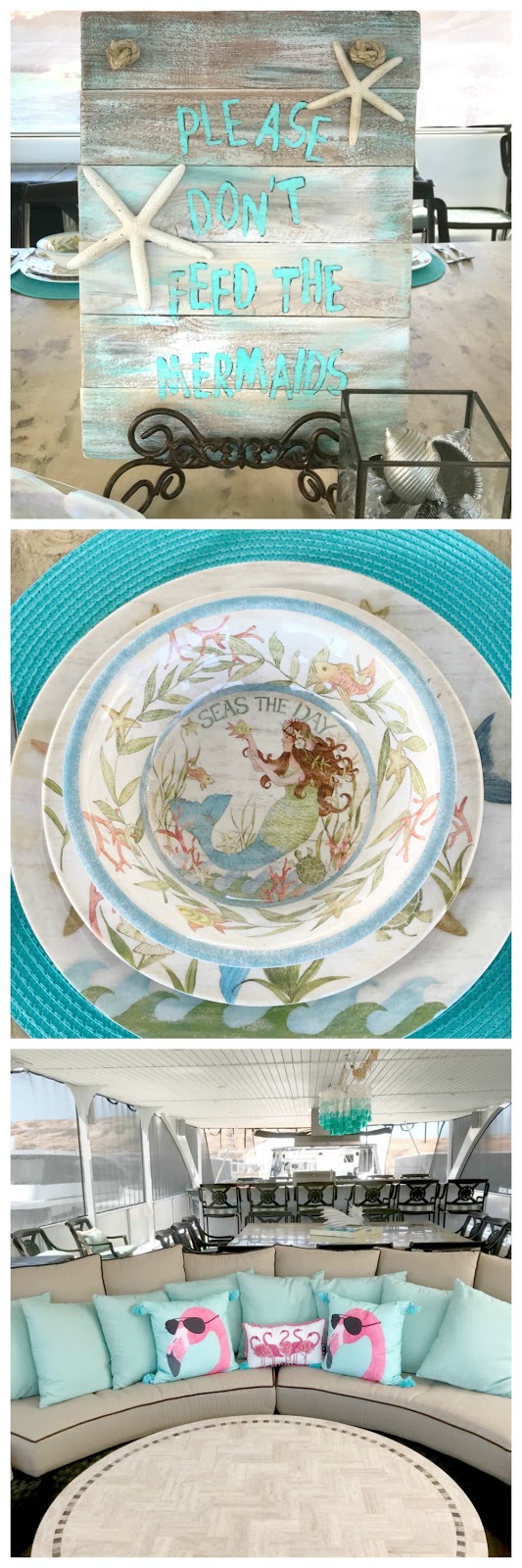 Seas The Day Mermaid Table - Purple Chocolat Home