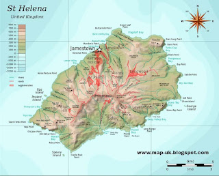 Map of UK: Saint Helena Regional Political Map