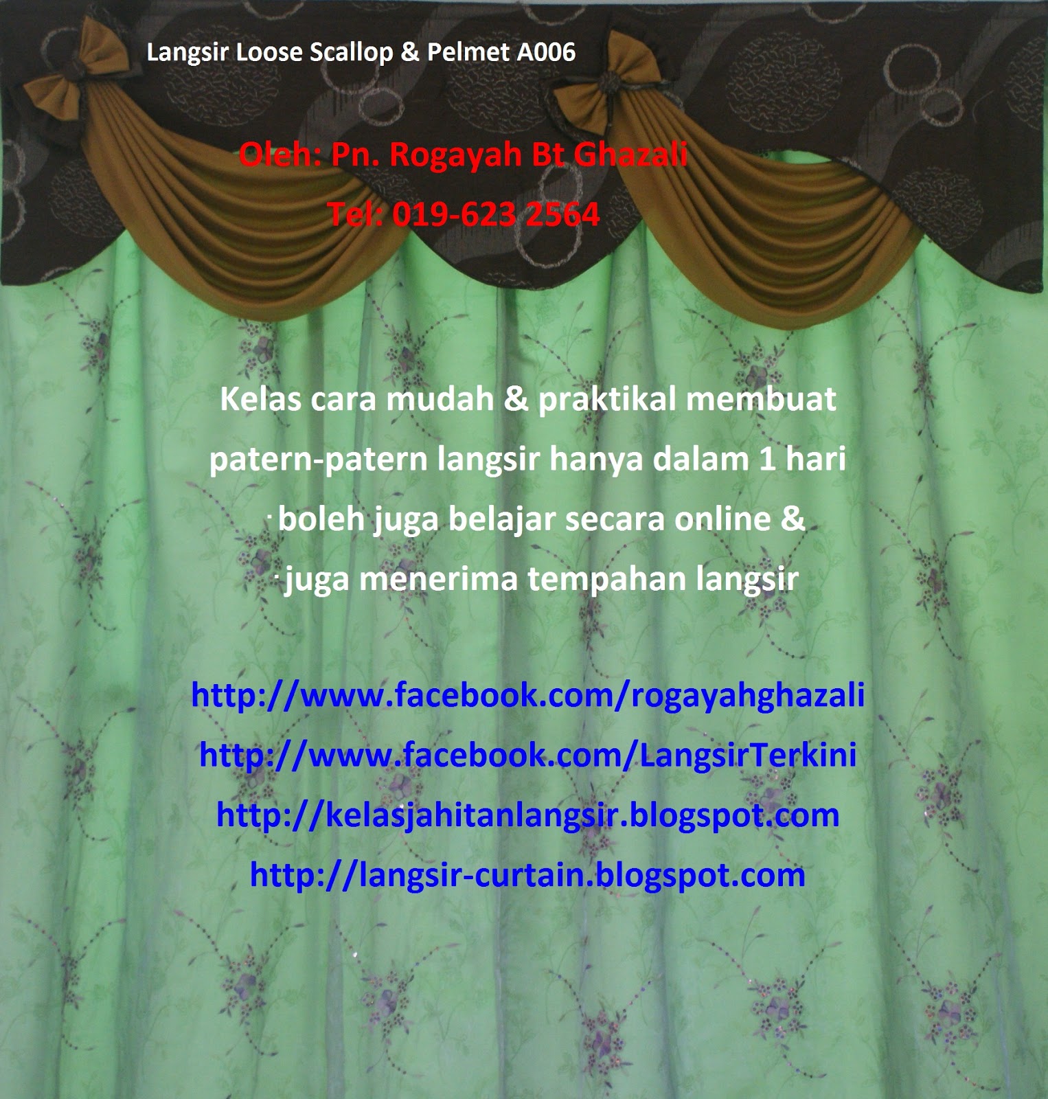 Belajar Jahit Langsir Cara Mudah Hanya dlm 1 Hari ( Rogayah Ghazali ...