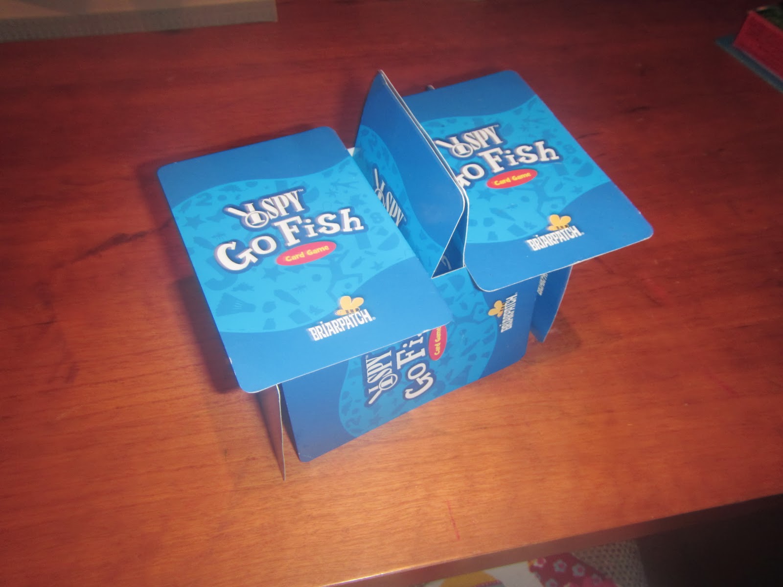 Crafty little people: Card houses