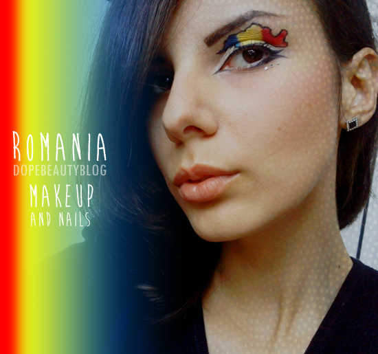 ♥ DOPE Beauty ♥: Romania makeup and nails (La multi ani, Romania!)