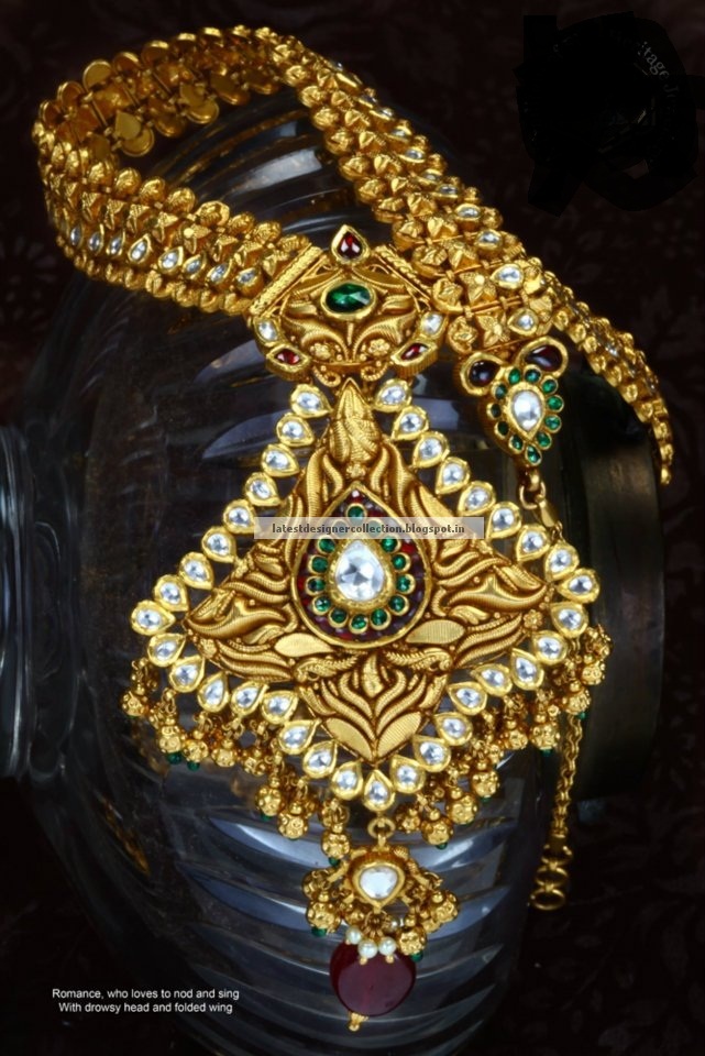 Traditional And Classic Bridal Long Chain with Polki Diamonds ~ Latest ...