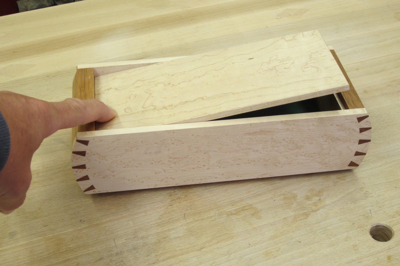 David Barron Furniture: Curved Dovetail Box.