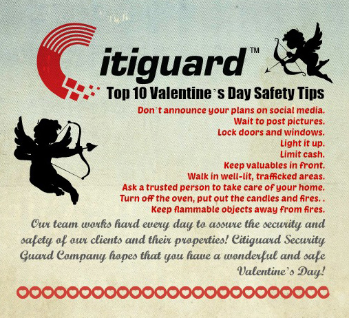 Security Guard Company Los Angeles : Valentine’s Day Safety Tips