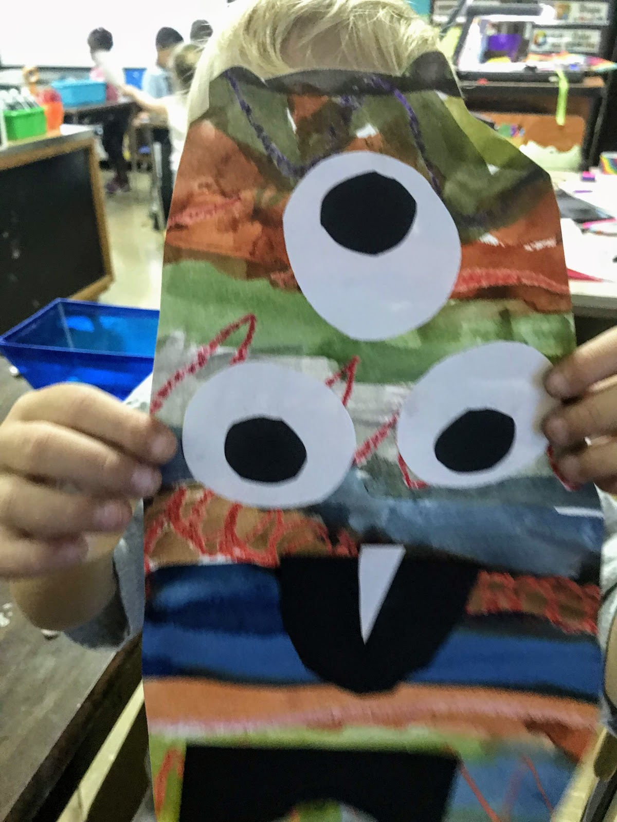 Elements of the Art Room: Kindergarten Line Painting Monsters