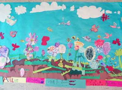 The Talking Walls: Spring Garden Collaborative Paper Mural!