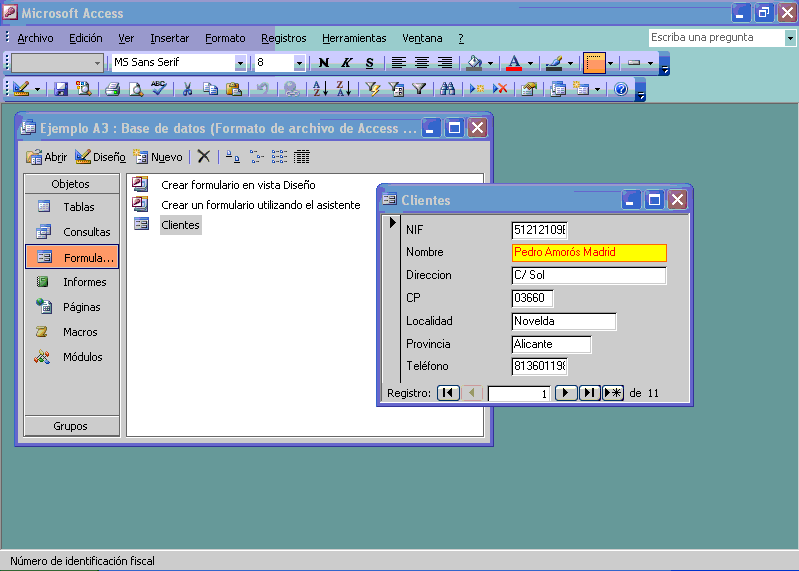 Formularios - Bases De Datos En Access F1F