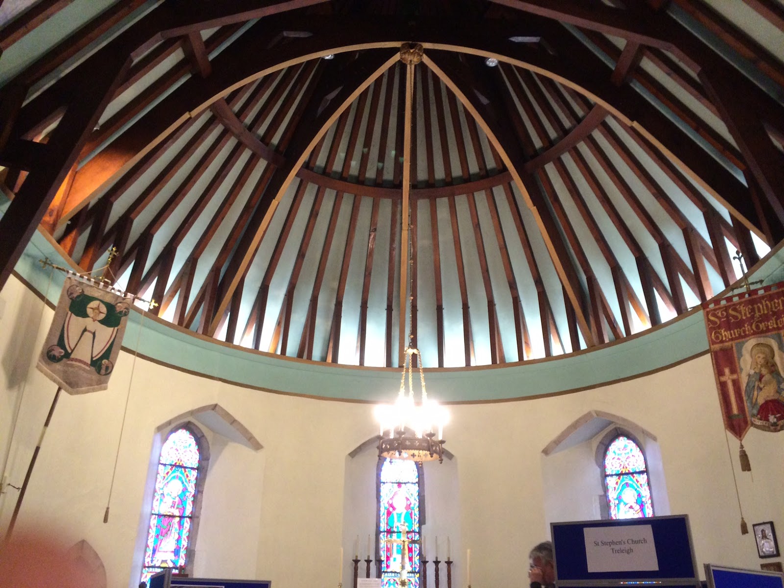 Bridging Arts: Visit to Treleigh Church - embroidered altar cloth