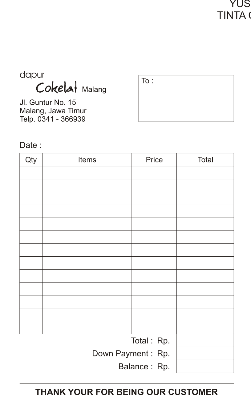 Contoh Nota Bon Kosong | Percetakan di Malang | Cetak murah dan ...