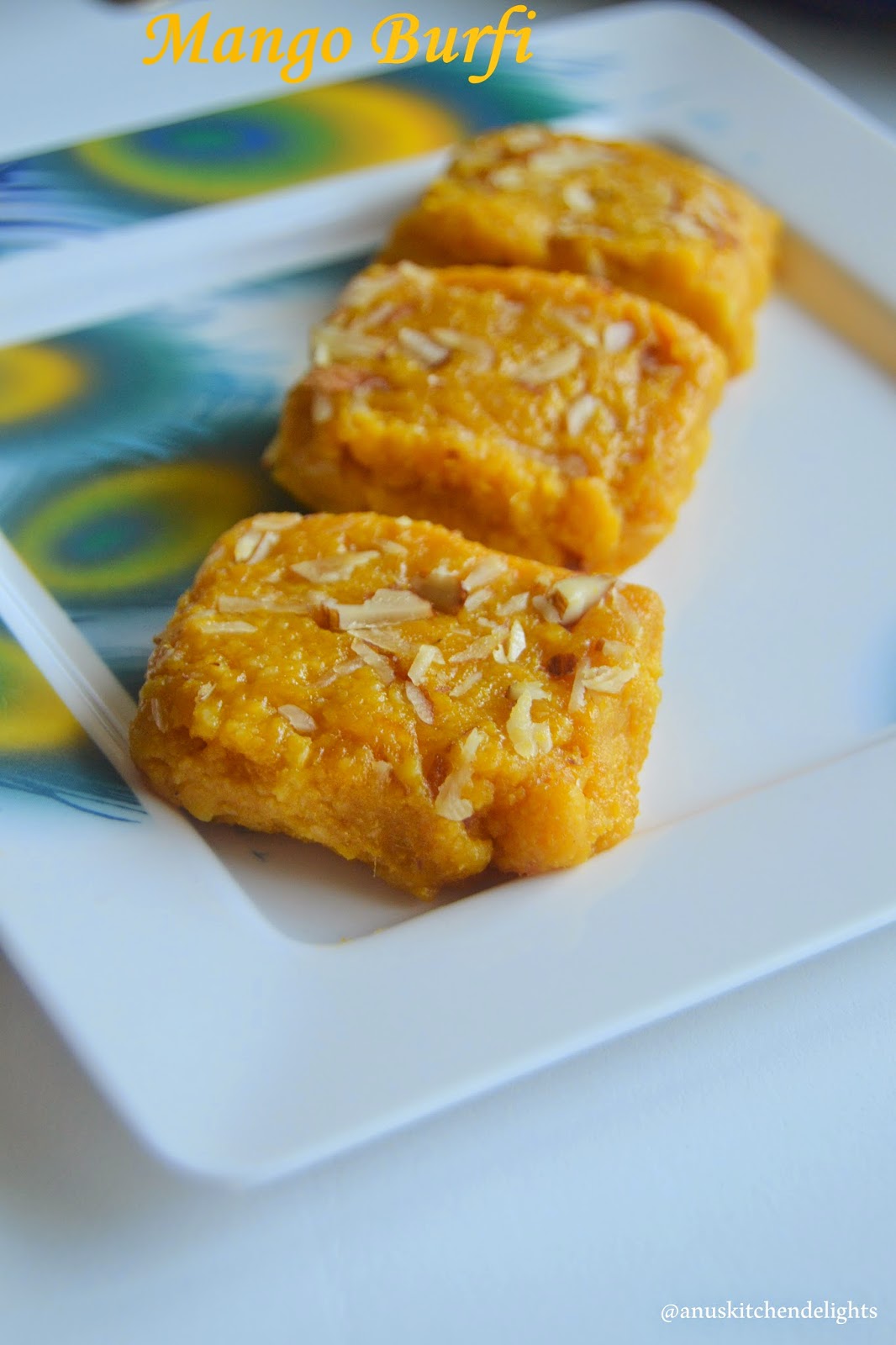 Anu's Kitchendelights: Mango Burfi / Mango Kalakhand