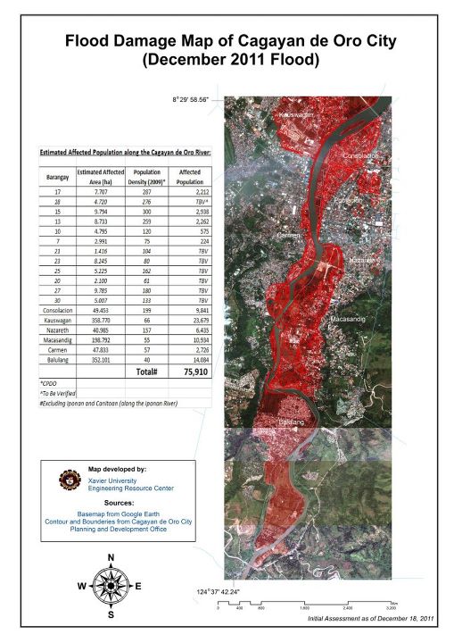 An illustration of the Flood Damage of Sendong in Cagayan de Oro