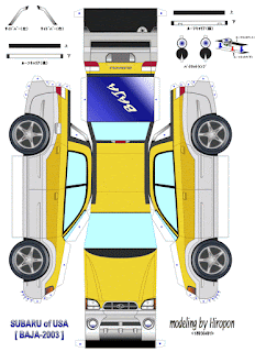 SP. Papel Modelismo: PaperCraft - Subaru Baja