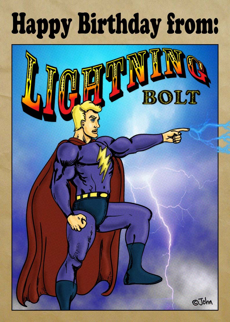 Art of John H. Johnson: My new Super Hero Greeting Card design....