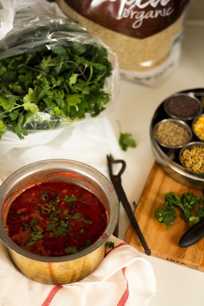 beetroot sambar - A Bit Wholesomely