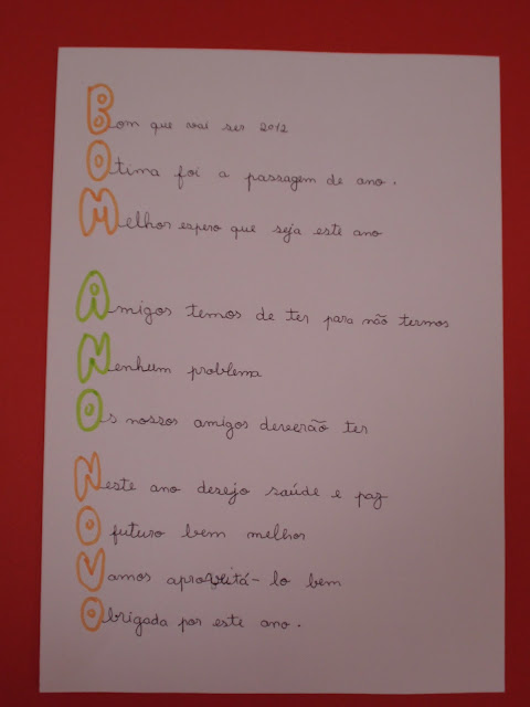 Núcleo de Alcobertas: Acrósticos do Ano Novo