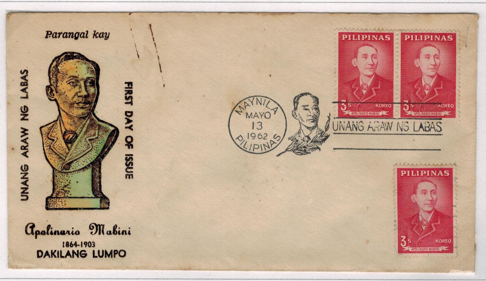 Philippine Republic Stamps : 1962 New Famous Filipinos I (Apolinario ...