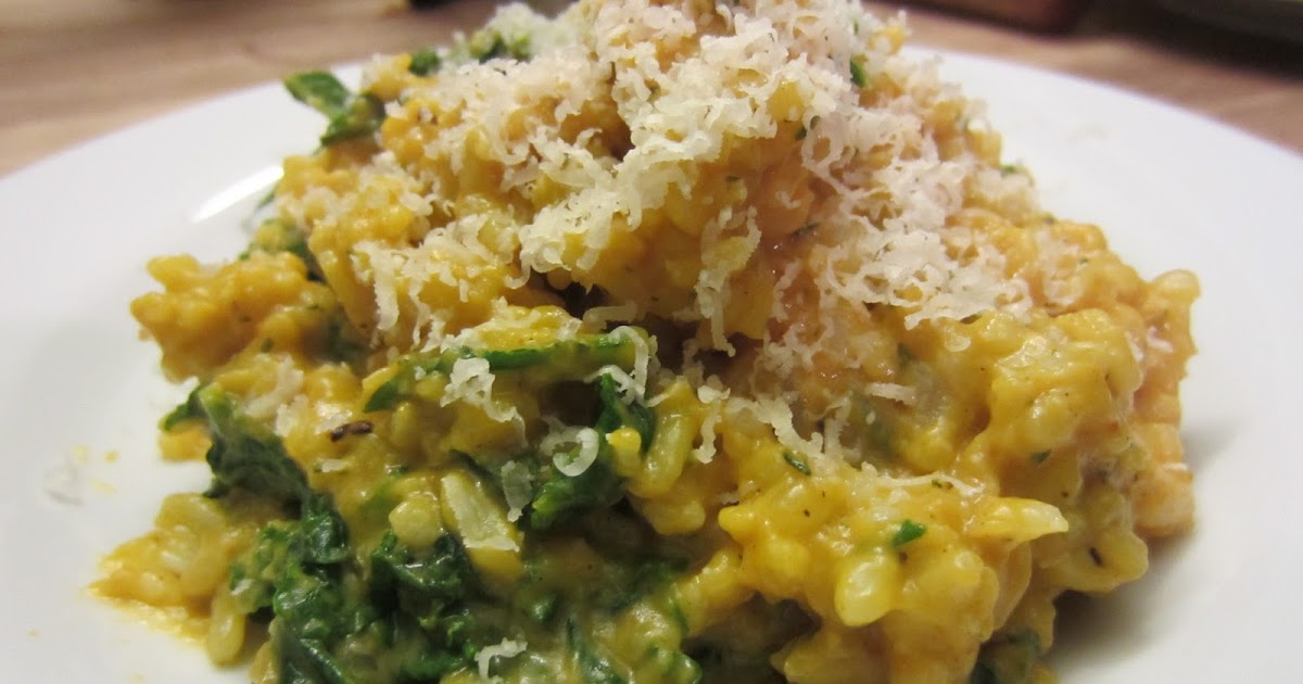 Bourbon and Bleu: meatless monday: creamy pumpkin and kale "risotto"