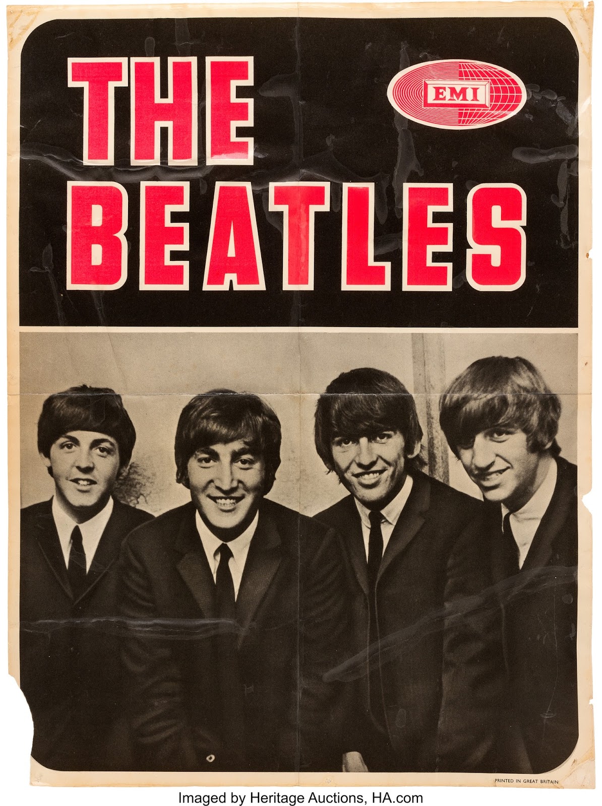 Beatles EMI promo poster