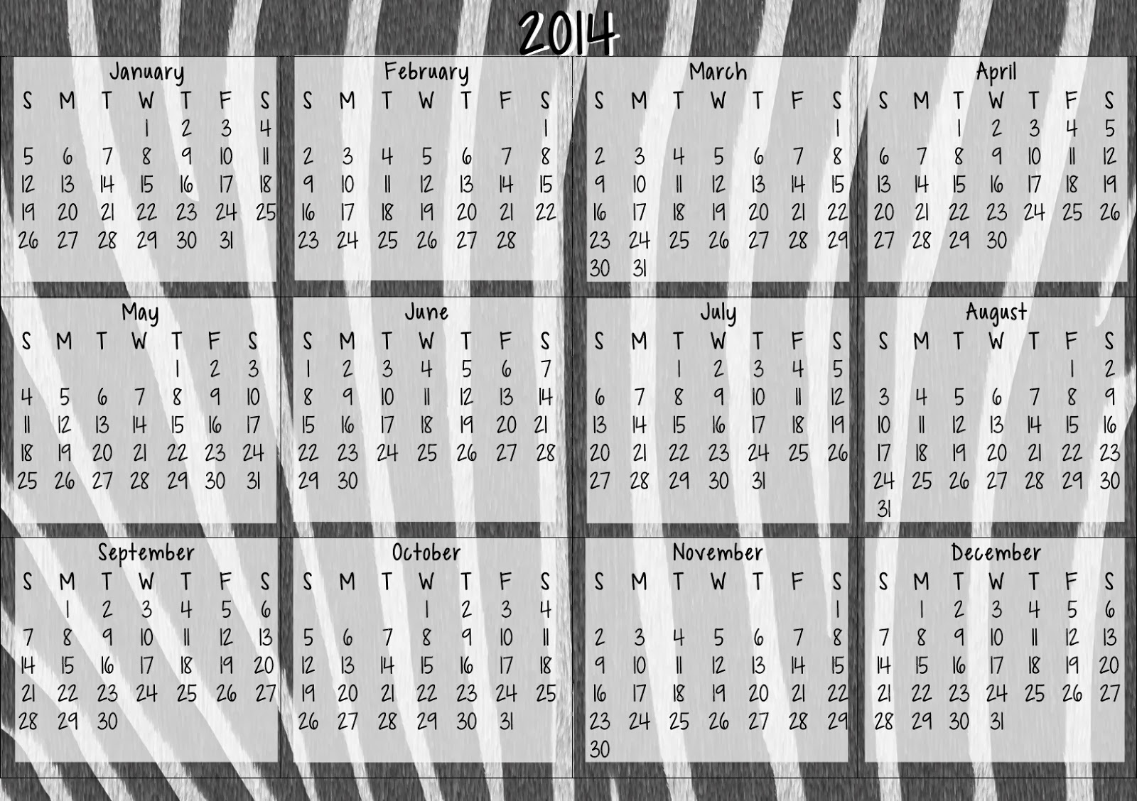My Fashionable Designs: 2014 Calendars