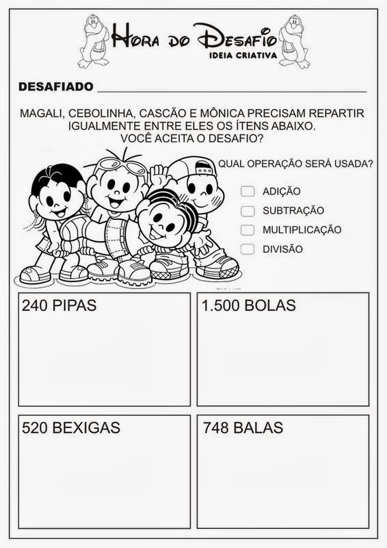 Educar X: Atividades de matemática do 5° ano para imprimir