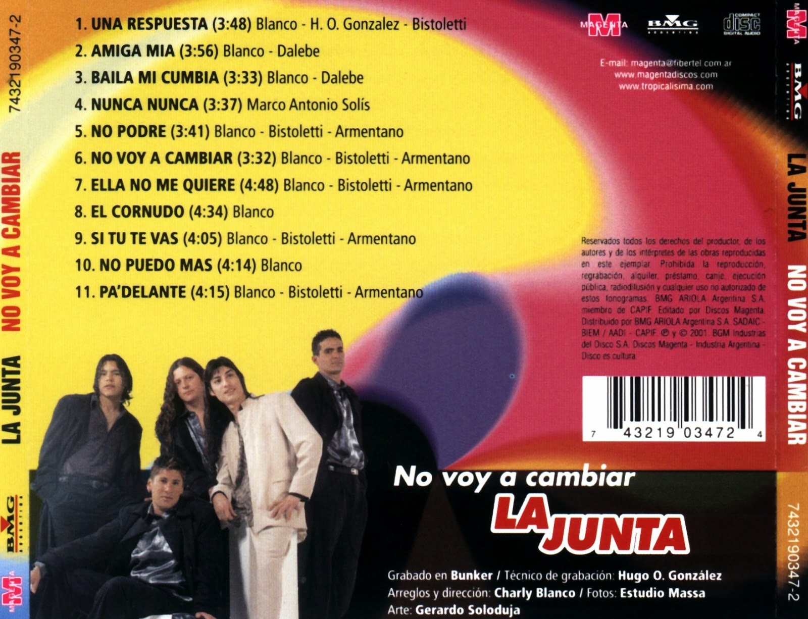 Industriales Cumbia: La Junta - No Voy A Cambiar (2001)