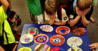The Library Voice: Create GIANT Coffee Filter Dots For Dot Day!