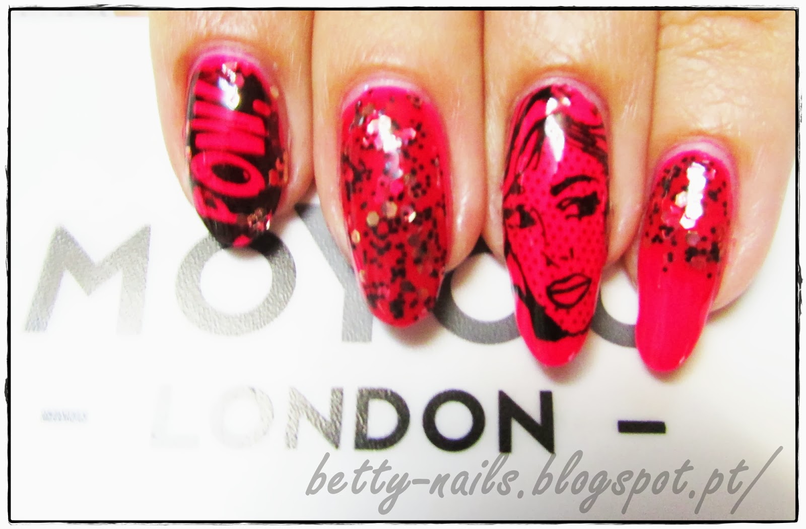 Betty Nails: MoYou Nail Art w/ Ruby Wings A& Golden Rose Jewels