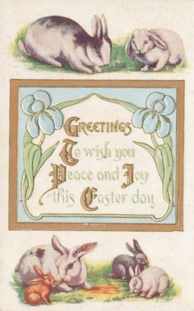 A Collection of 30 Cute Bunny Rabbit Vintage Easter Postcards ~ Vintage ...