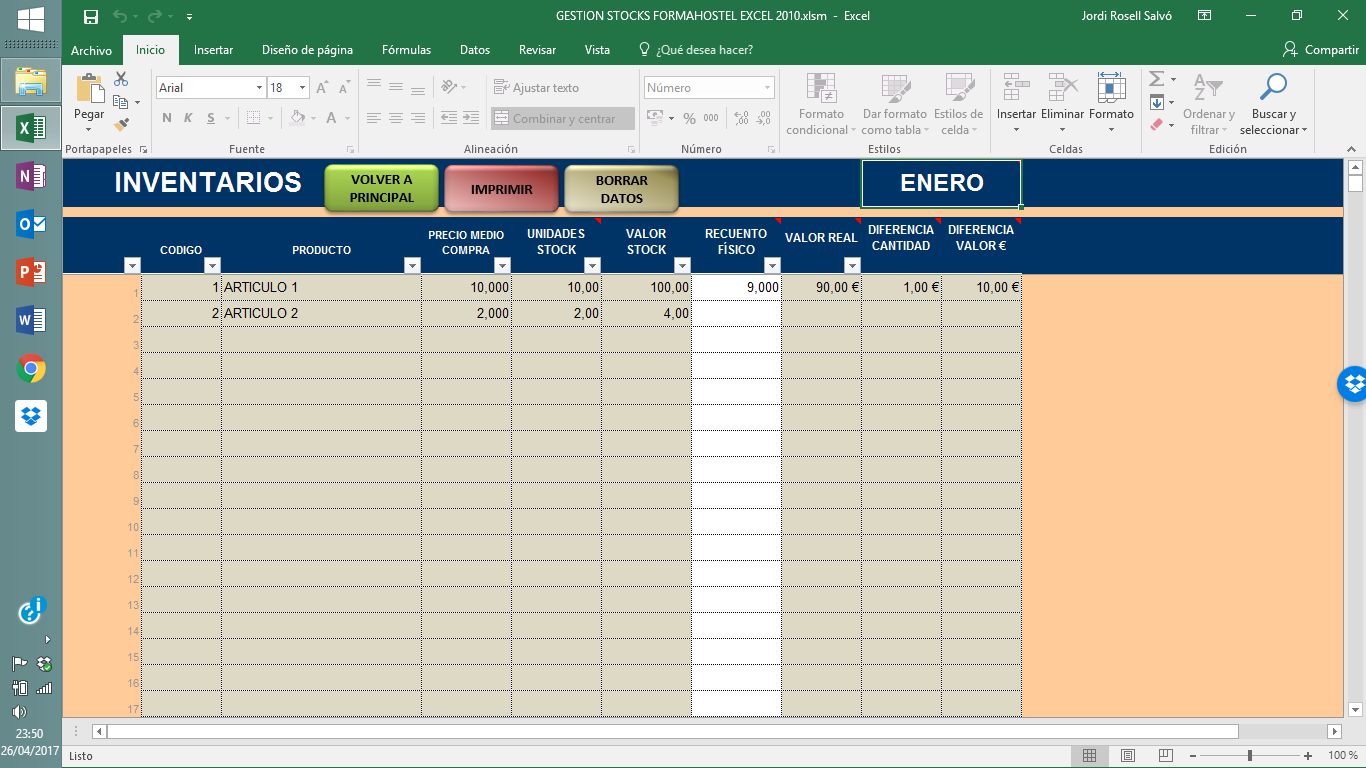 Stationery stock register format in excel - recmsa