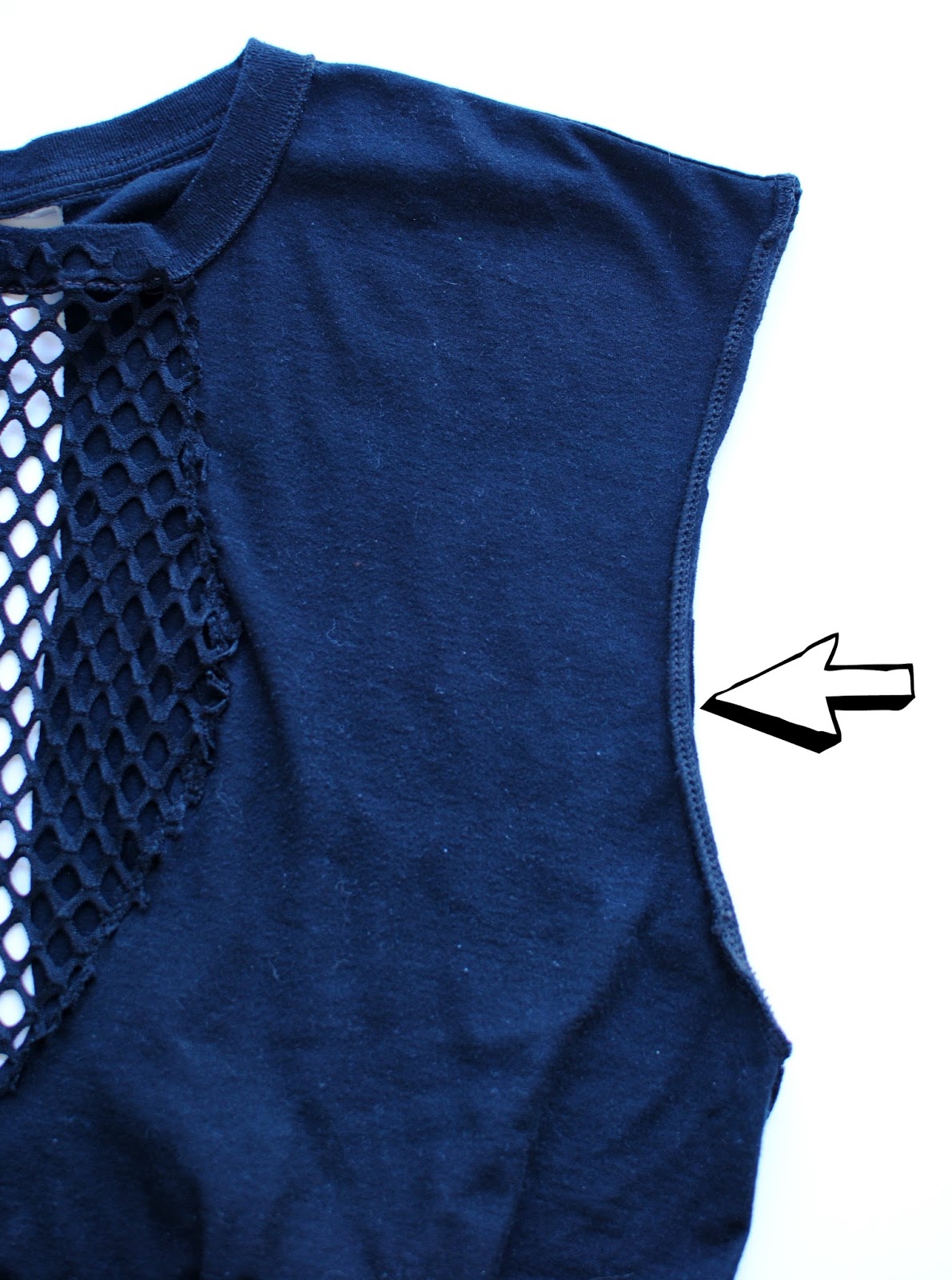 Trash To Couture: DIY Mesh Top