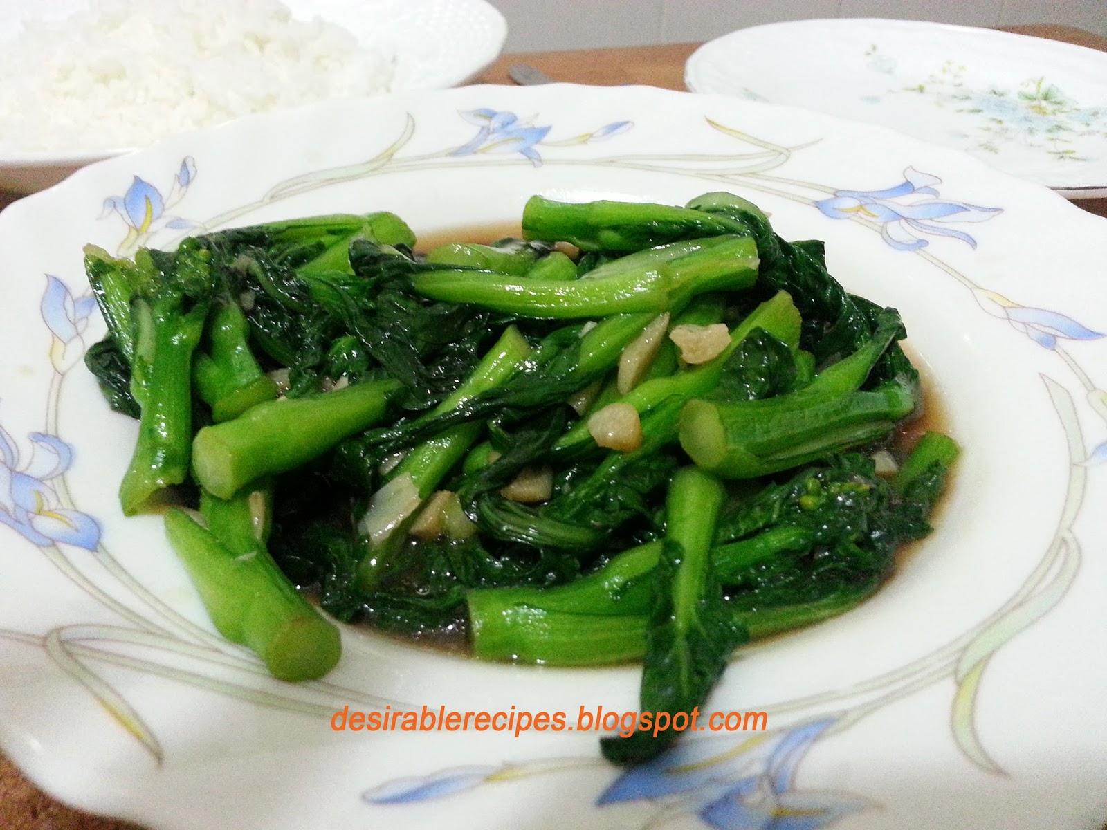 Stir Fried Hong Kong Choy Sum with Garlic