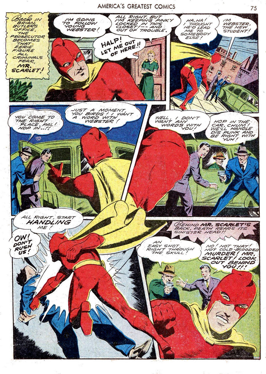 Pappy's Golden Age Comics Blogzine: Number 2153: Mr Scarlet and...uh ...