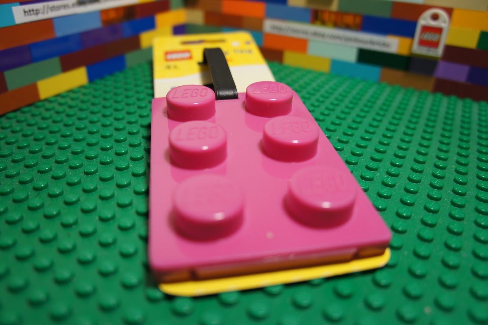 Lego Pink Luggage Bag Tags Identification ID Labels 2 x 6 Brick Plate ...