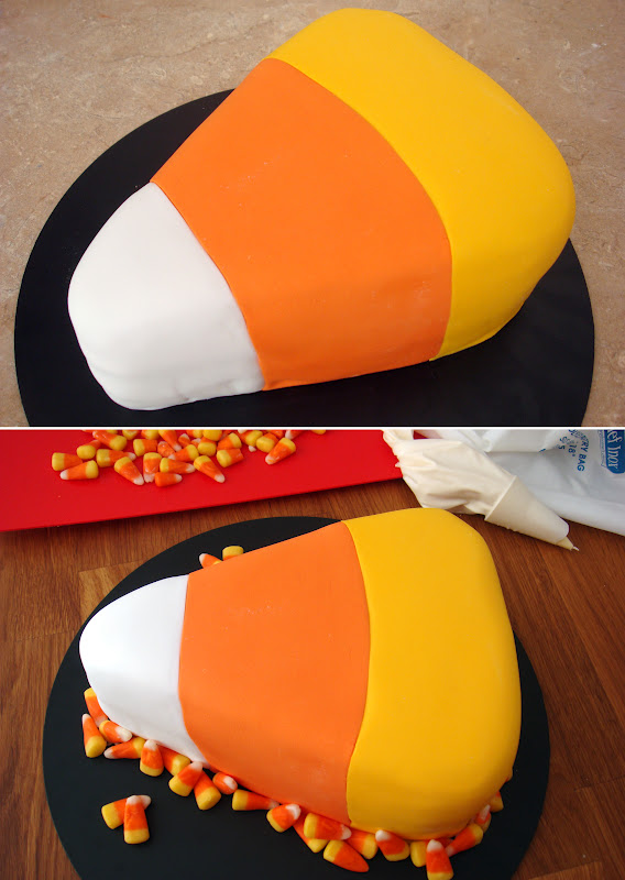 butter hearts sugar: Candy Corn Cake