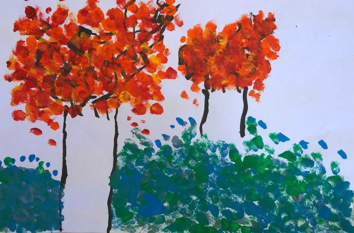 Mrs. Portis' Amazing Artists: Second Grade Pointillism Landscape