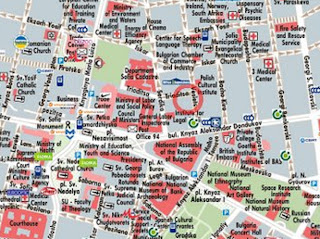 Map of Sofia, Bulgaria