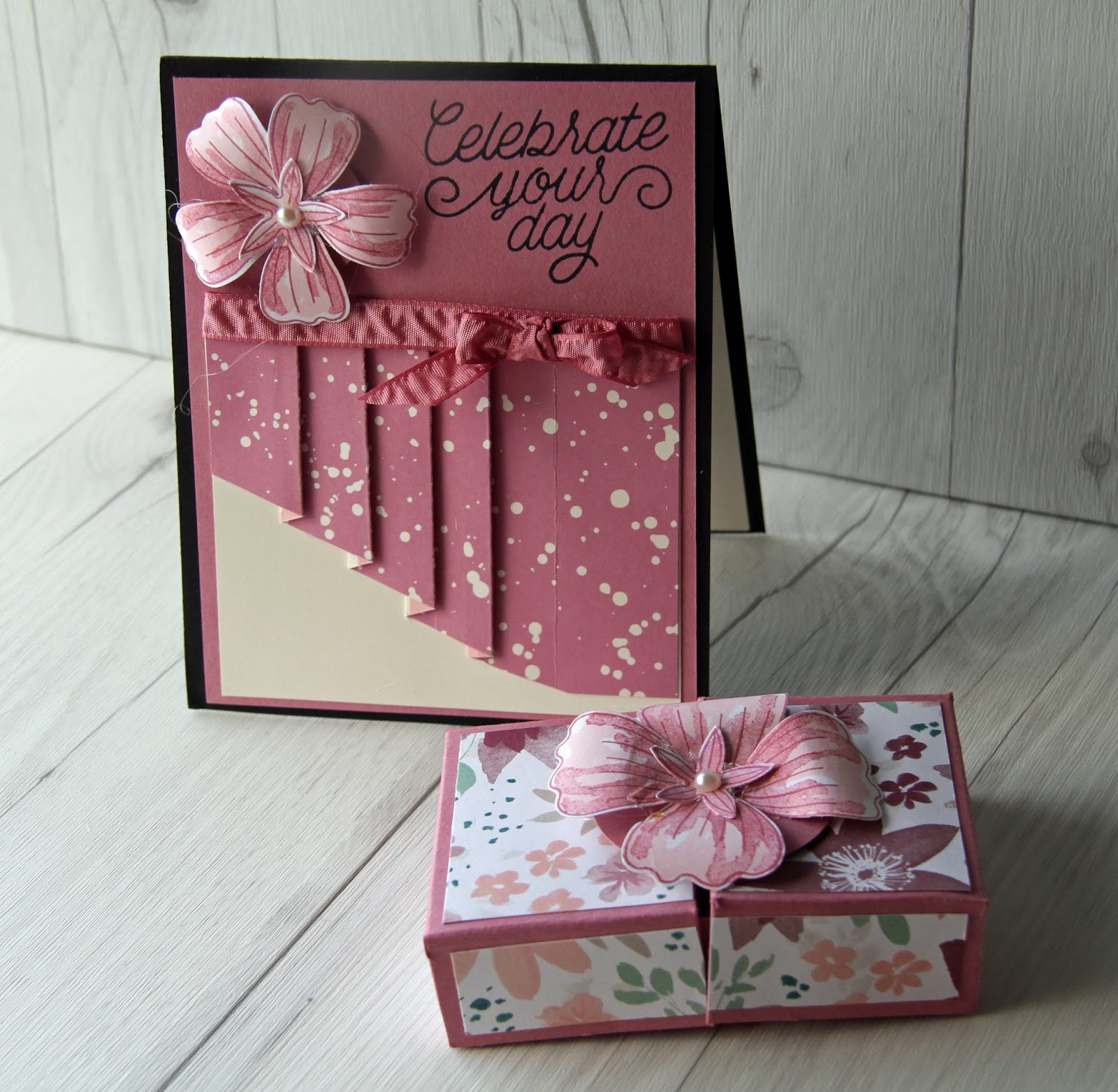 Stampin' Up! Blooms & Bliss cards and matching treat box tutorial ...