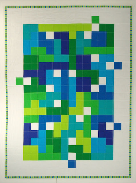 SpringLeaf Studios: "Fitting In" the Finished Tetris Quilt