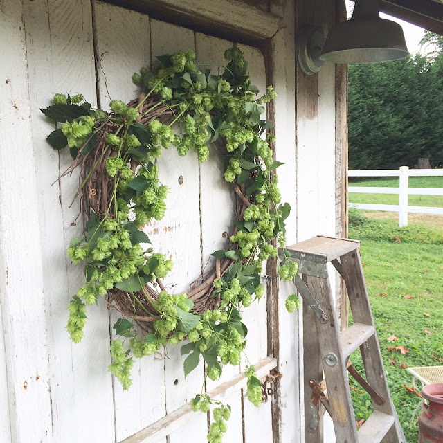 Little Farmstead: ~ An Easy Hops Farmhouse Wreath for Fall