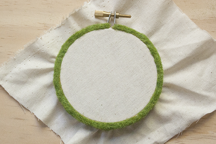 Faux moss hoop table number - Crafted