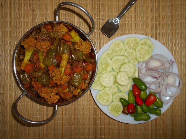 Paramita's Kitchen: Kadai Vegetable Rrecipe