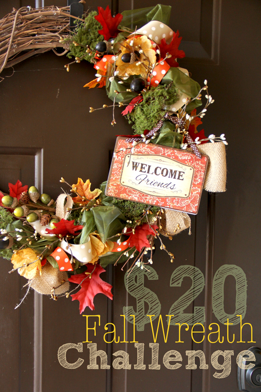 Lovely Little Snippets: $20 Fall Wreath Challenge