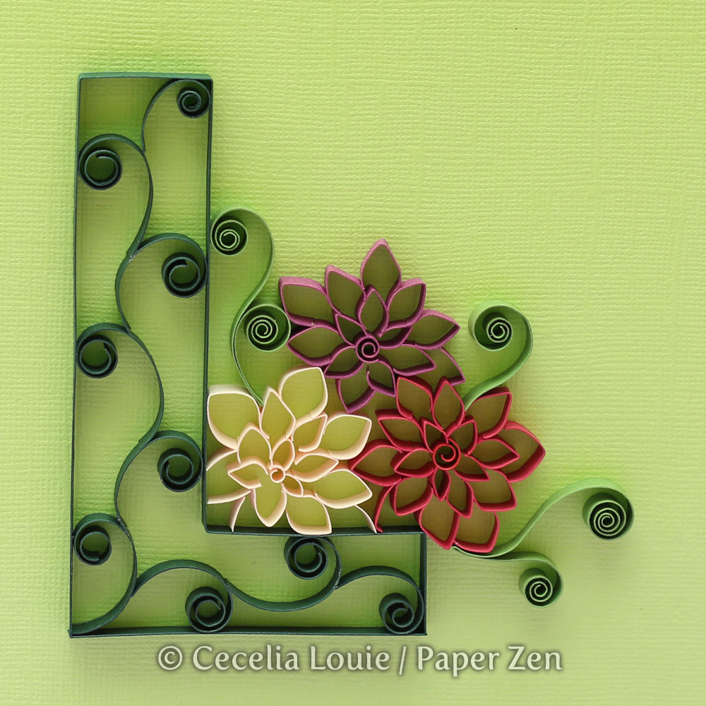 Welcome to Paper Zen ~ Cecelia Louie: Quilling Letter L - Cut Coil Flowers