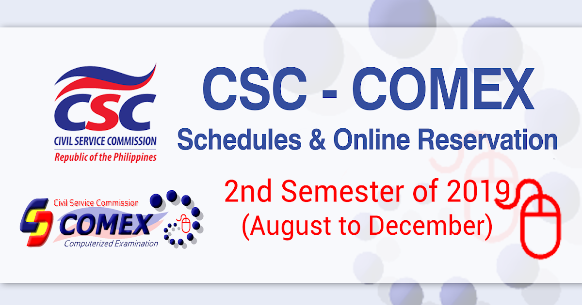 Civil Service Exam PH: CSC-COMEX Schedules and Procedures for 2nd ...