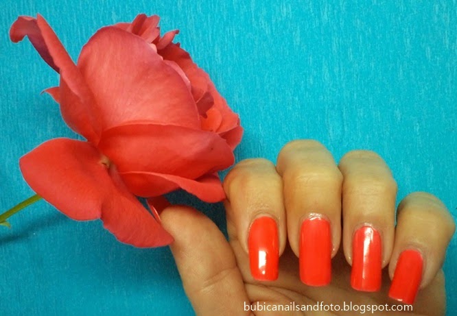 simple nails: 1481 red neon nail polish natty no 370