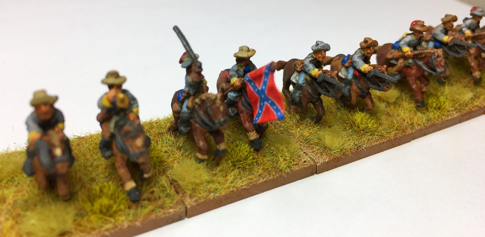 Mad Tin Hatter!: 10mm Pendraken ACW Confederate Cavalry - Finished!